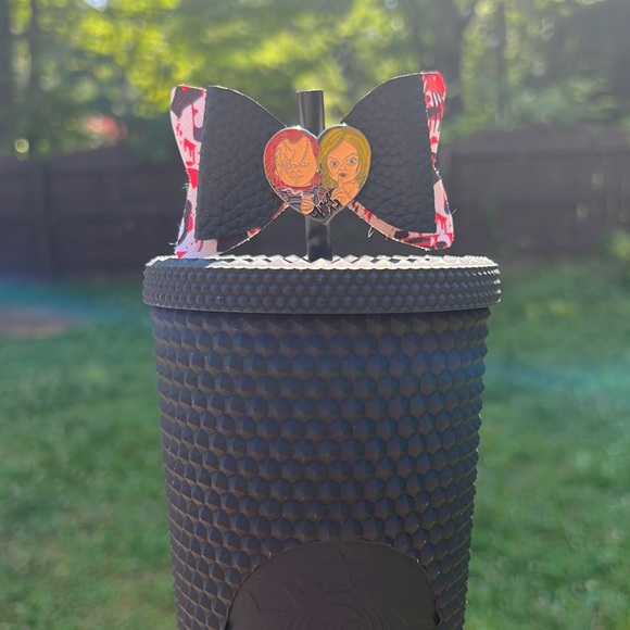Accessories | Chucky Straw Topper Horror Movie Starbucks Straw Topper ...